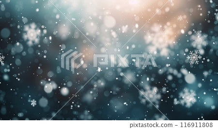 Snowflakes Falling on a Winter Day - Stock Illustration [116911808] - PIXTA
