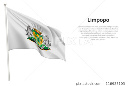 Isolated waving flag of Limpopo is a province... - Stock Illustration ...