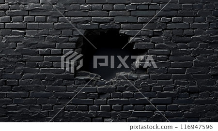 Illustration capturing a brick wall with a... - Stock Illustration ...