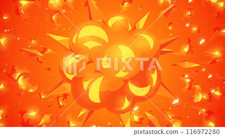 Cute explosion effect background_16:9 - Stock Illustration [116972280 ...
