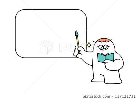 A person explaining something in front of a board - Stock Illustration ...