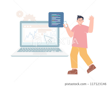 click tracking secure control web website... - Stock Illustration ...
