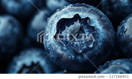 Close-up of a single blueberry showing its... - Stock Illustration ...