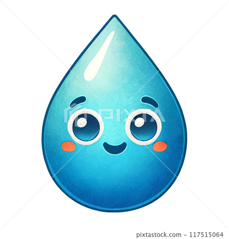 Cute smiling water drop character - Stock Illustration [117515064] - PIXTA