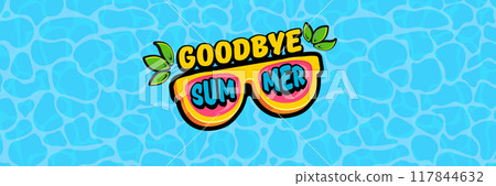 Super Goodbye summer vector banner with text... - Stock Illustration ...