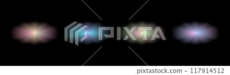 Set of Gradient blurred oval wavy shapes .... - Stock Illustration ...