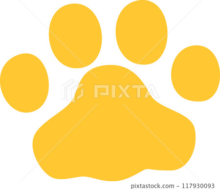 Orange dog footprints - Stock Illustration [117930093] - PIXTA