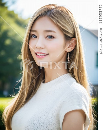 Young lady's portrait - Stock Illustration [117955772] - PIXTA