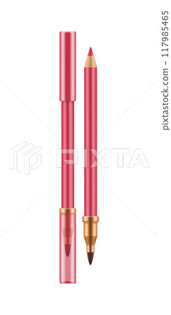 Vector realistic pink lip liner - Stock Illustration [117985465] - PIXTA