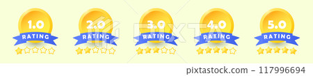 A set of rating emblems for a site or...-插圖素材 [117996694] - PIXTA圖庫