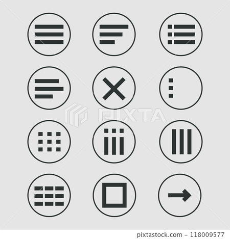 Menu for apps and web Hamburger Menu dropdown. Stock Illustration 118009577 PIXTA