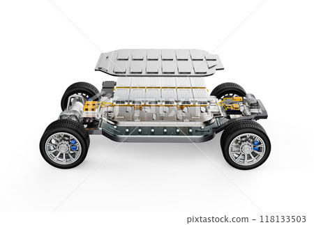 Exploded view of ev car or electric vehicle... - Stock Illustration ...