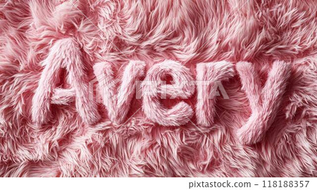 Pink Fur personalized name postcard perfect for... - Stock Illustration ...