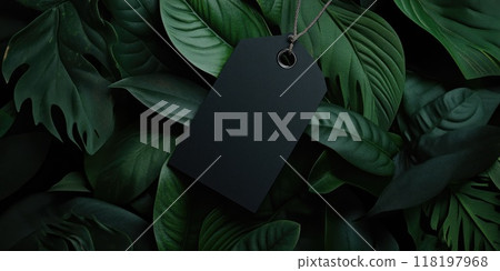 Boutique tag design with matte black finish on... - Stock Illustration ...