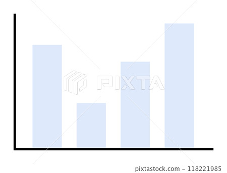 A minimalistic bar chart with four vertical... - Stock Illustration ...