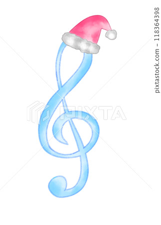 Christmas patterned treble clef - Stock Illustration [118364398] - PIXTA
