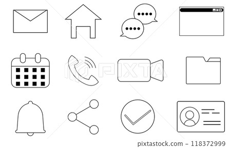 Business communication related line drawing... - Stock Illustration ...