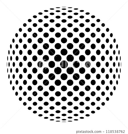 Monochrome screentone circular gradation - Stock Illustration ...