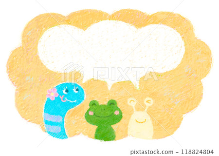 A friendly three-way standoff (snake, frog,... - Stock Illustration ...