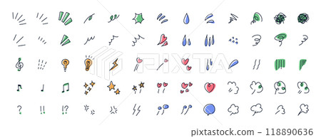 Hand-drawn illustration icons expressing emotions - Stock Illustration ...