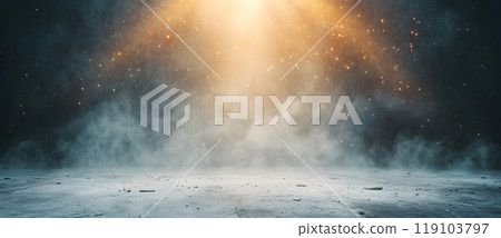 Dark background, spotlight on the ground, light... - Stock Illustration ...