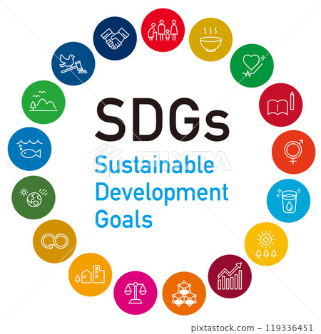 Icon set of SDGs (Sustainable Development... - Stock Illustration ...