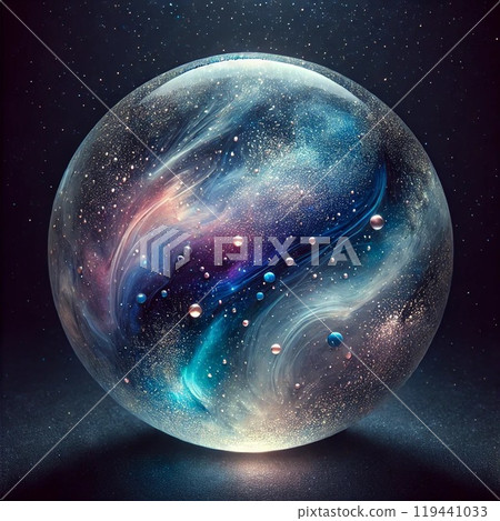An illustration of marbles in indigo blue and... - Stock Illustration ...