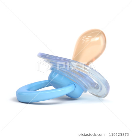 Blue baby pacifier 3D - Stock Illustration [119525873] - PIXTA