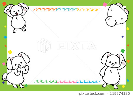 Cute rabbit frame - Stock Illustration [119574320] - PIXTA