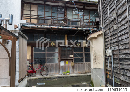 An old public bathhouse in Kanayama-juku on the... - Stock Photo ...