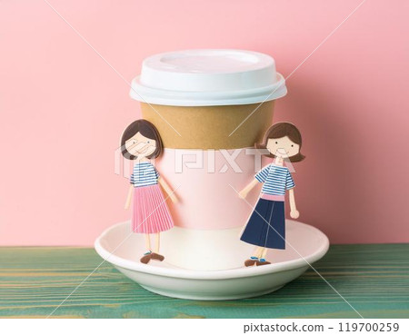 Cafe latte paper craft - Stock Illustration [119700259] - PIXTA