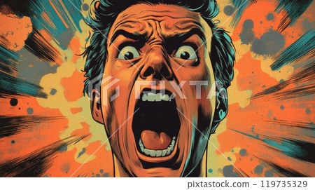 A retro comics inspired pop art of man... - Stock Illustration ...