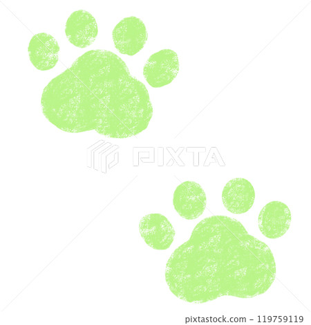 Two crayon-style animal footprints - Stock Illustration [119759119] - PIXTA