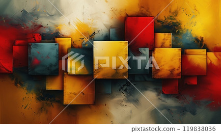 Produce vibrant abstract geometric artwork for... - Stock Illustration ...