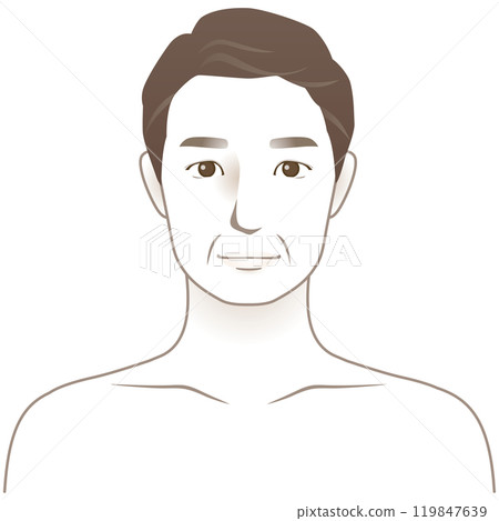 Middle-aged men, beauty, aging - Stock Illustration [119847639] - PIXTA