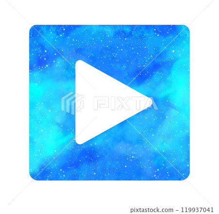 Light blue starry sky | Play icon - Stock Illustration [119937041] - PIXTA