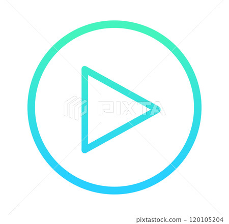 Green gradient | Play button - Stock Illustration [120105204] - PIXTA