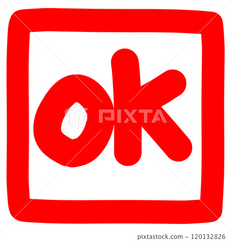 OK stamp illustration - Stock Illustration [120132826] - PIXTA