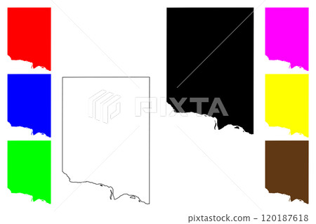 Clay County, State of South Dakota (U.S.... - Stock Illustration ...