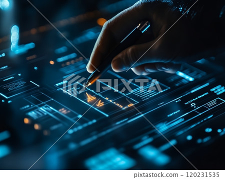 Interface design and operation on a digital tablet - Stock Illustration ...