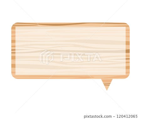 Wood-like speech bubble material - Stock Illustration [120412065] - PIXTA