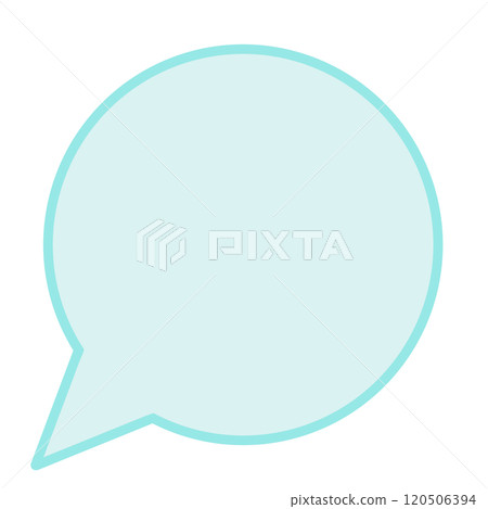 Simple round speech bubble (light blue, colored) - Stock Illustration ...