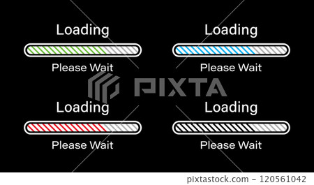Rounded rectangular bar loading with tilted... - Stock Illustration [120561042] - PIXTA