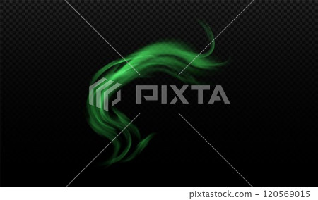 Green smoke, bad smell smog, steam waves, stink... - Stock Illustration ...