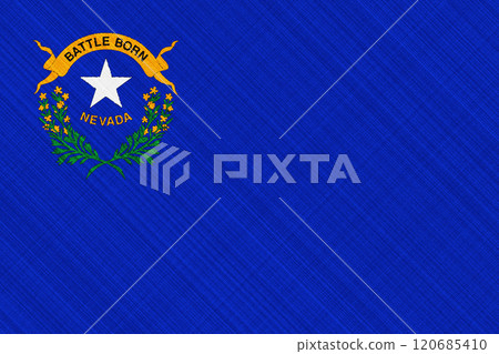 US state flag of Nevada on a textured... - Stock Illustration ...