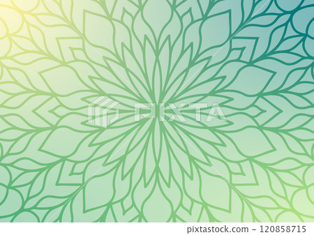 Soft mandala green flower presentation background - Stock Illustration ...