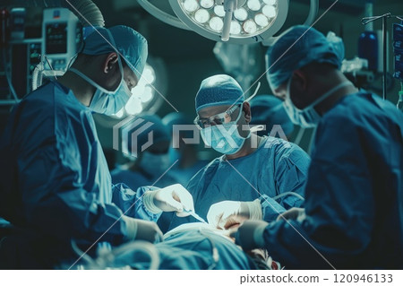 A group of surgeons are performing a surgery - Stock Illustration ...