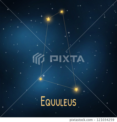 Equuleus constellation: captivating night sky... - Stock Illustration ...