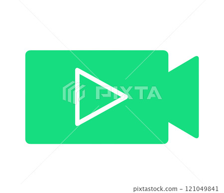 Simple green video camera - Stock Illustration [121049841] - PIXTA