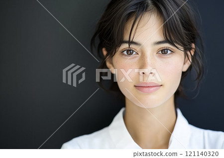 AI-generated image: Bust-up portrait of a young... - Stock Illustration ...
